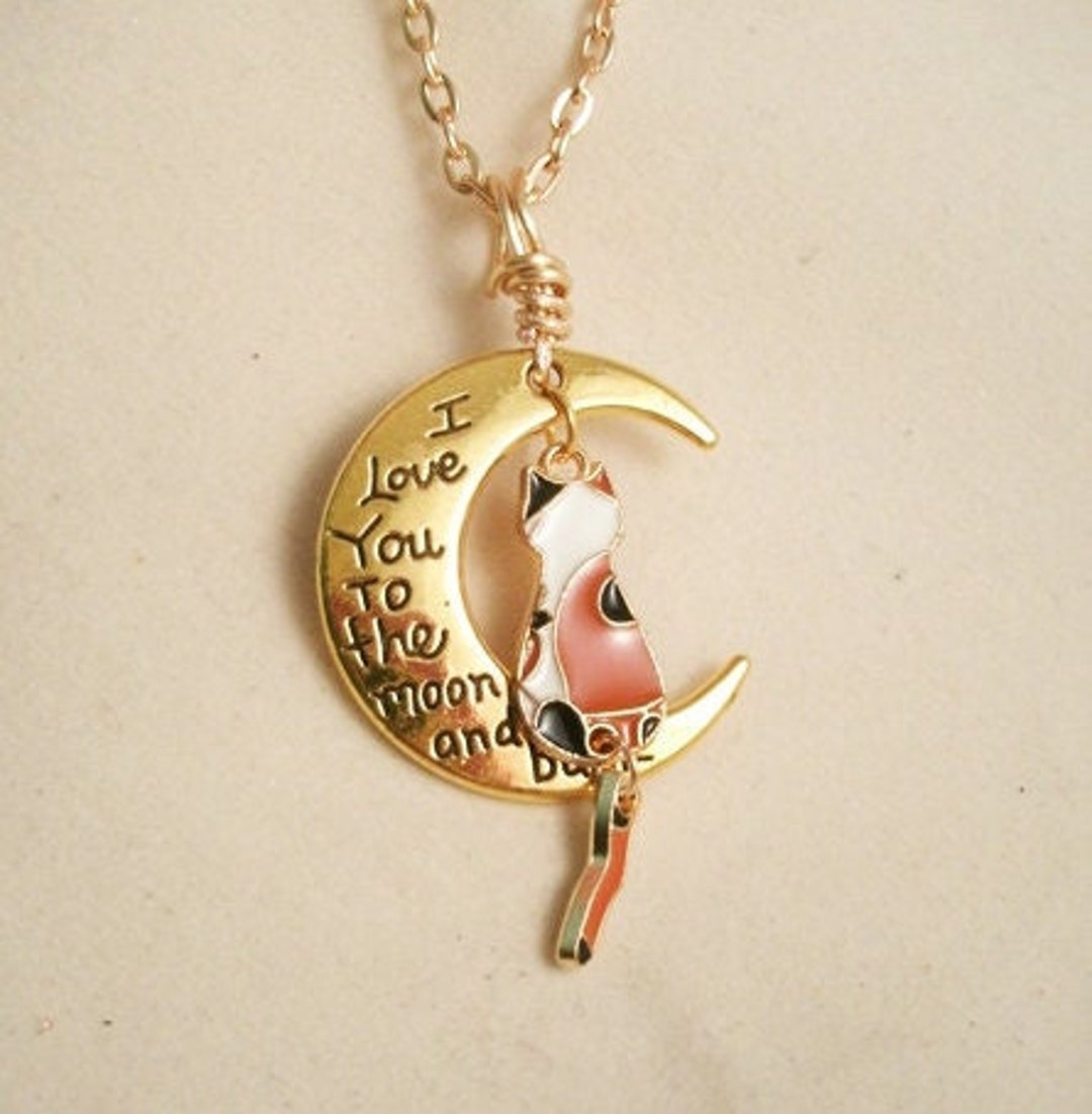 Calico Kitty Cat Swing Tail Love You to the Moon and Back With a Swing ...