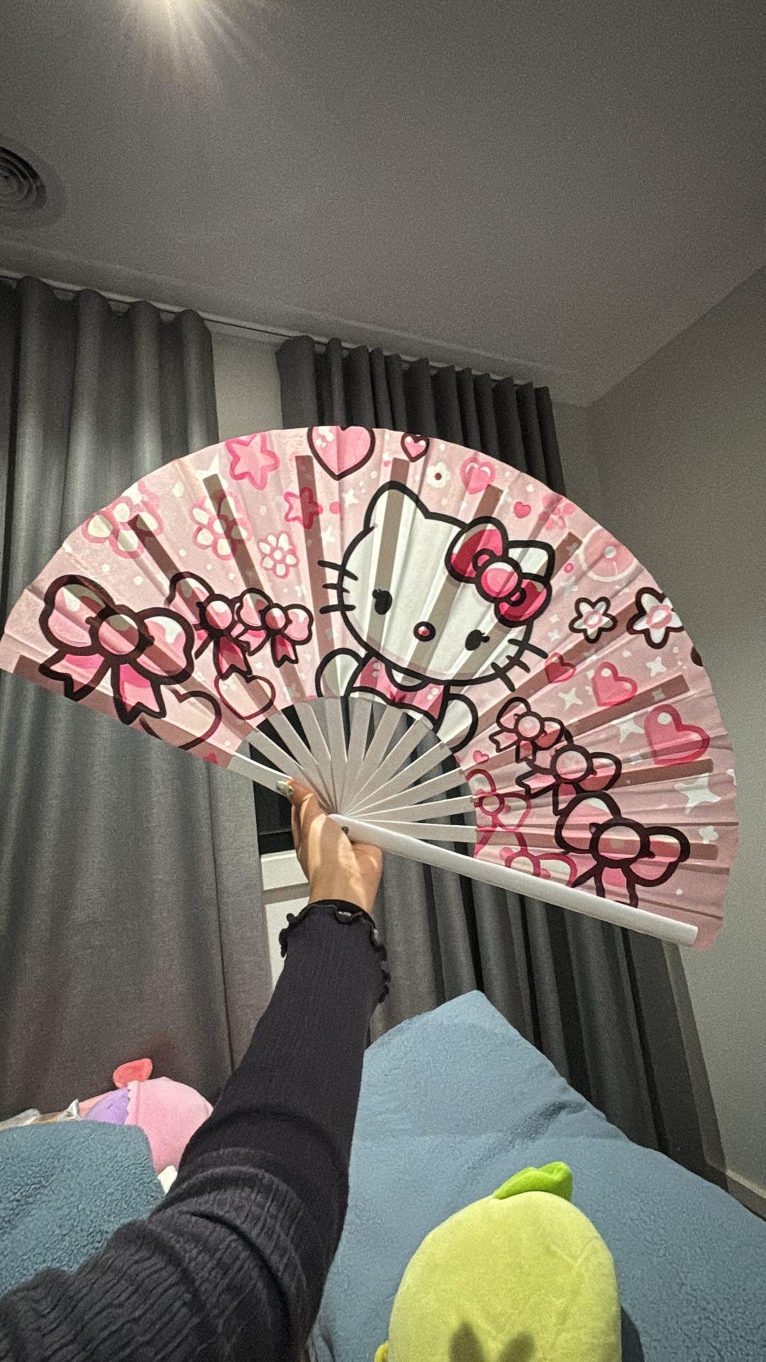 Hello Kitty Bamboo Fan Pink - Etsy
