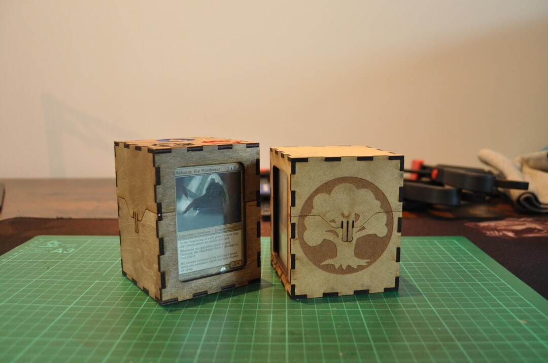 Windowed Deck Box for Toploader With Snap Latch. Laser Cut Files - SVG ...