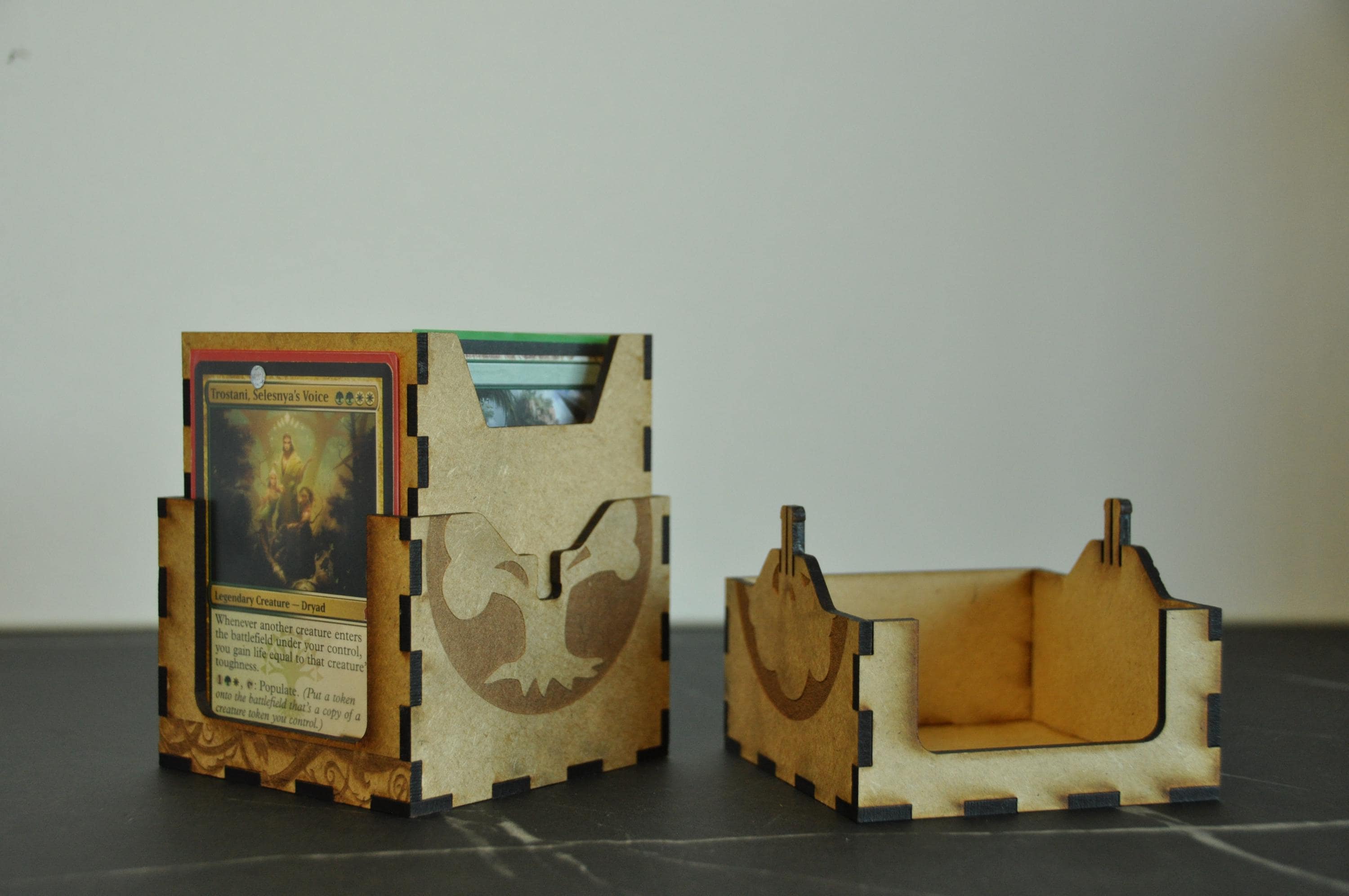 Windowed Deck Box for Toploader With Snap Latch. Laser Cut Files - SVG ...