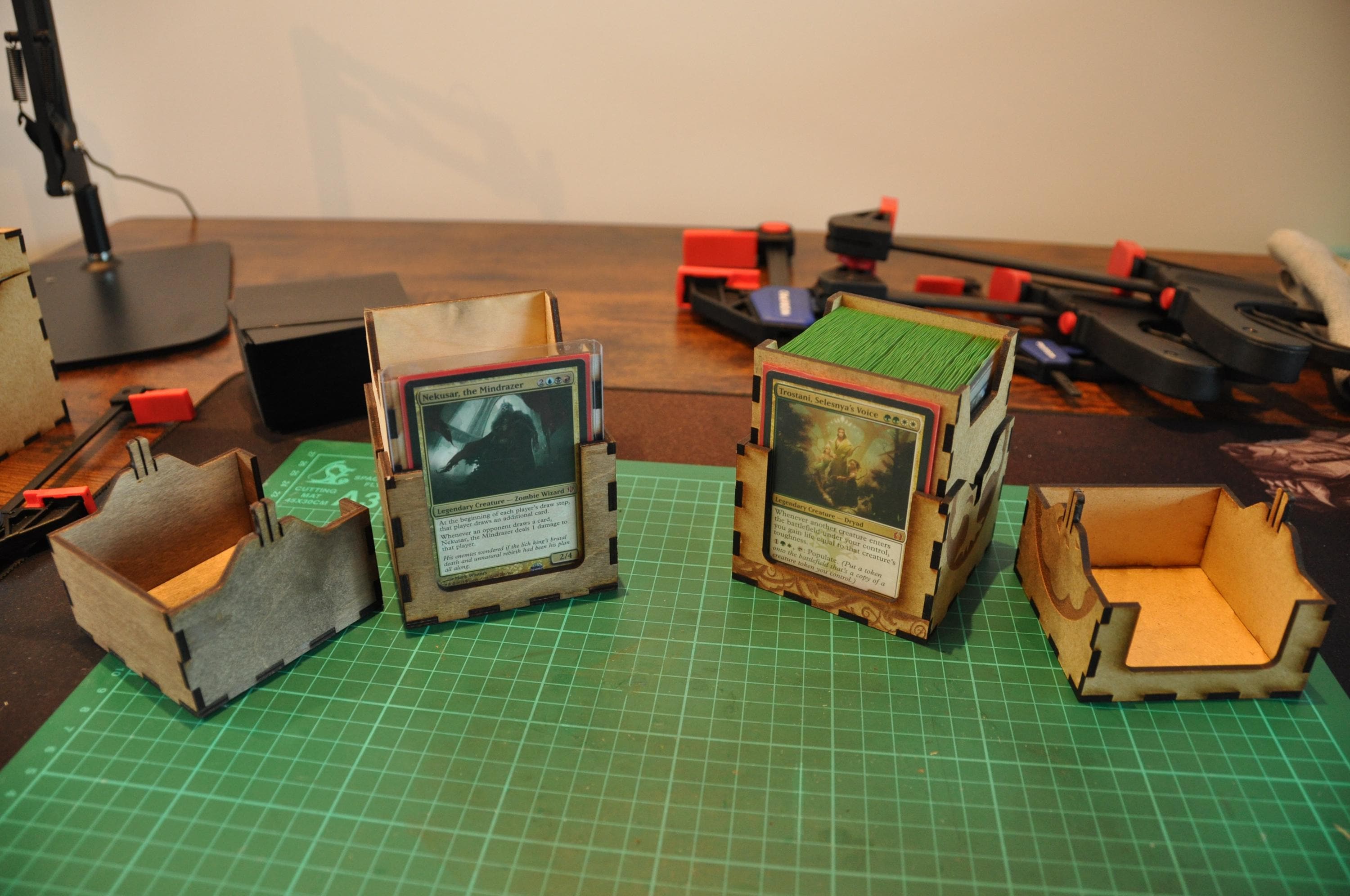 Windowed Deck Box for Toploader With Snap Latch. Laser Cut Files - SVG ...