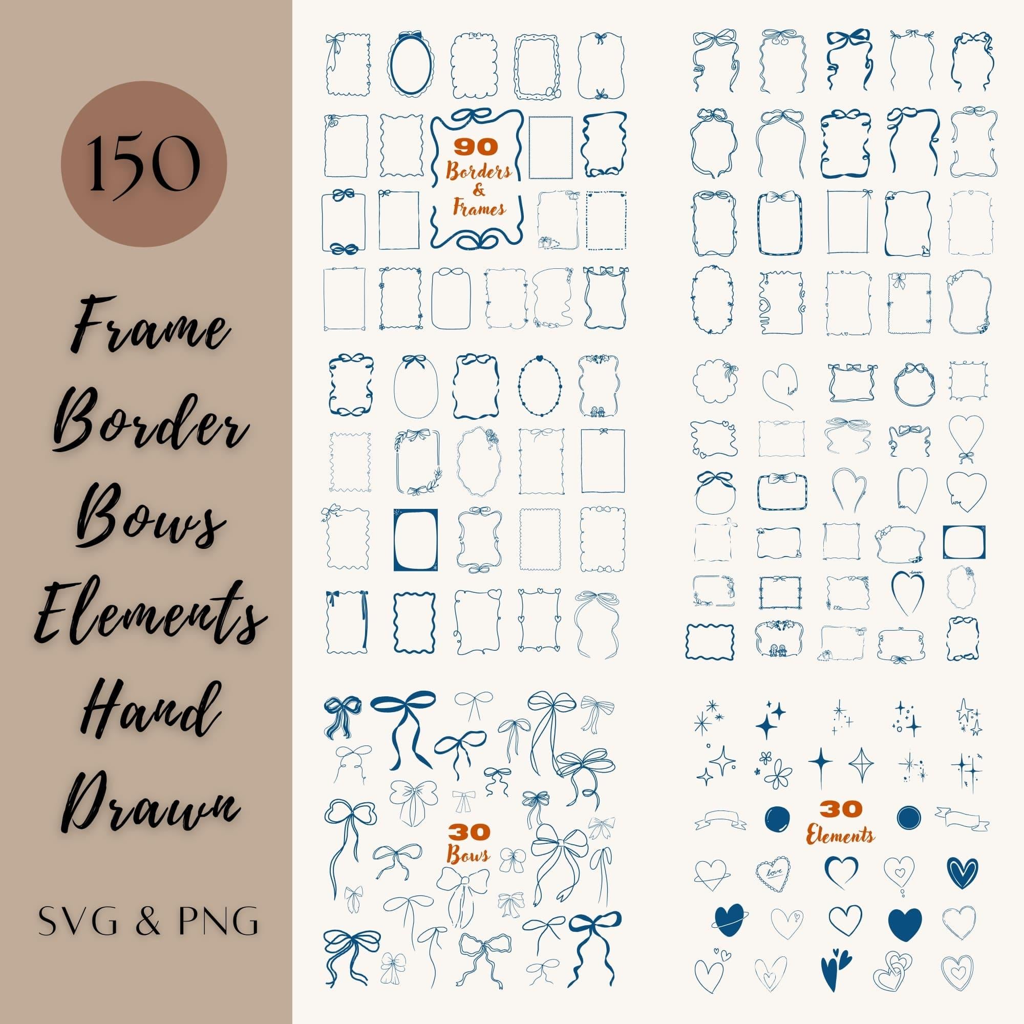 Whimsical Borders & Frames Clipart for Invite, Wavy Squiggle Invitation ...