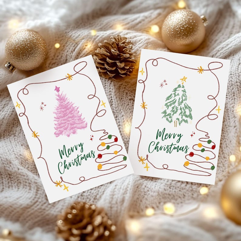 Christmas Frames Clipart: Whimsical Festive Holidays Borders Hand Drawn ...