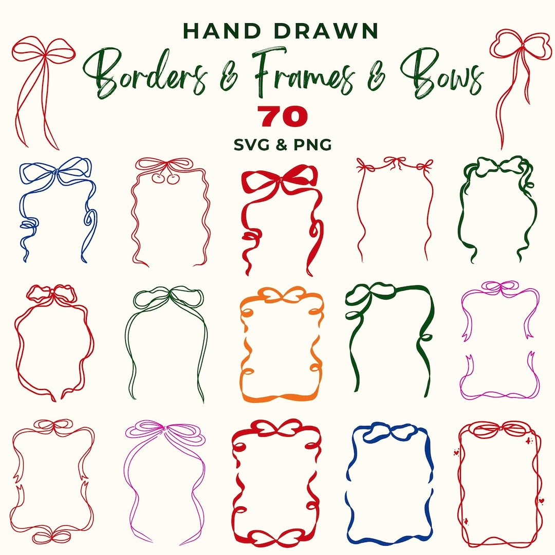 Whimsical Frames & Borders Clipart, Hand Drawn Wedding Frames, Digital ...