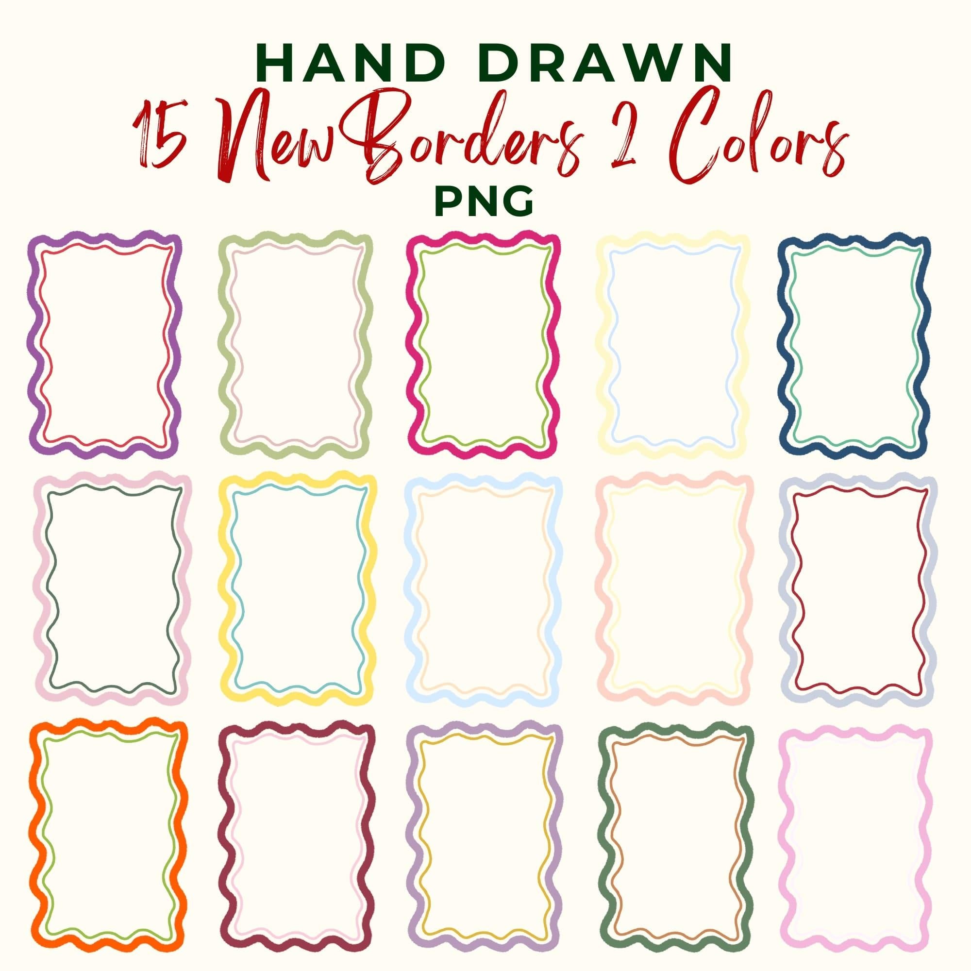 Hand-drawn Borders & Frames Clipart: Whimsical Doodle PNG (digital ...