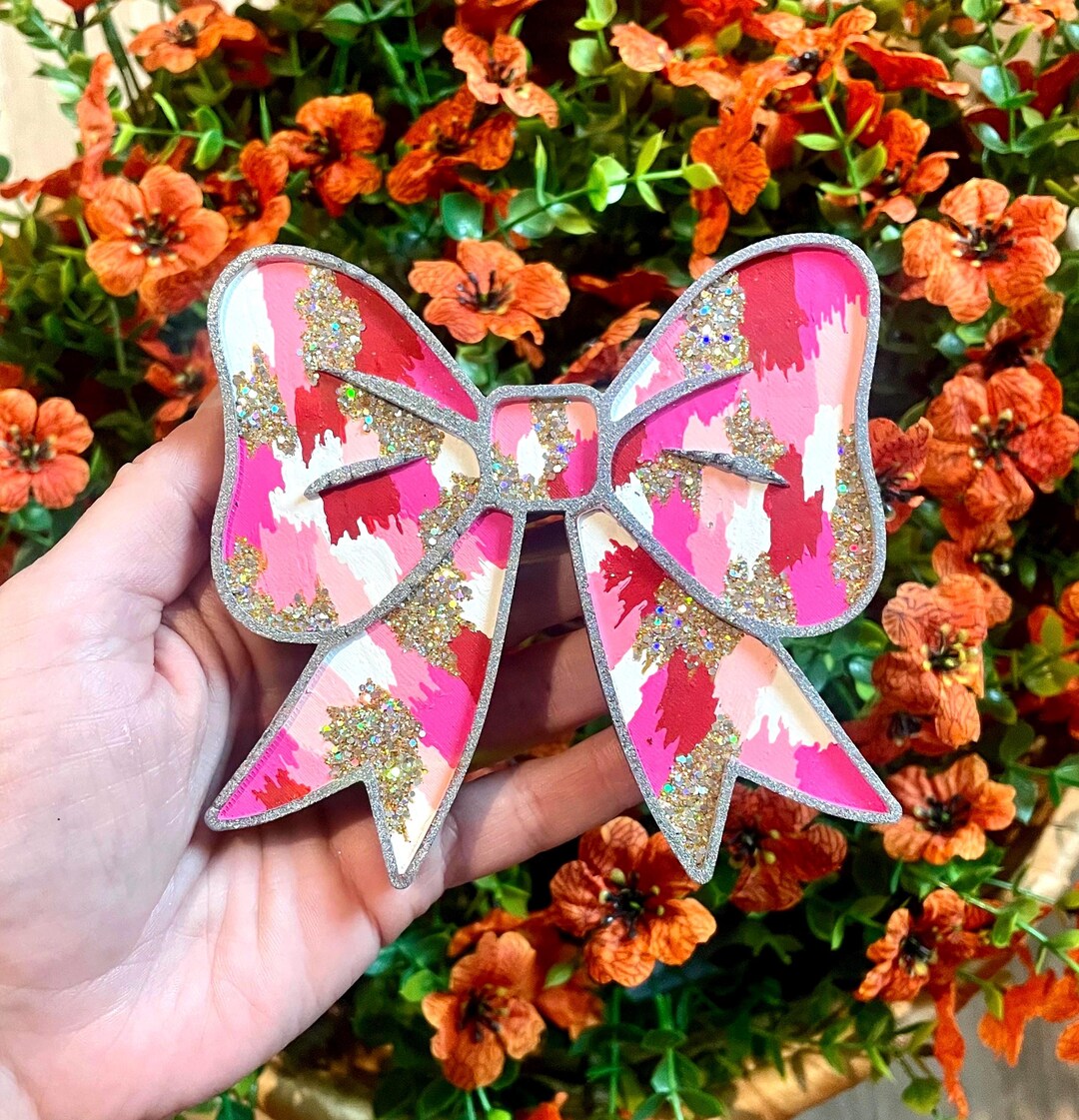 Cute Bow Brush Stroke Car Freshie Custom Scent & Colors I Valentines ...