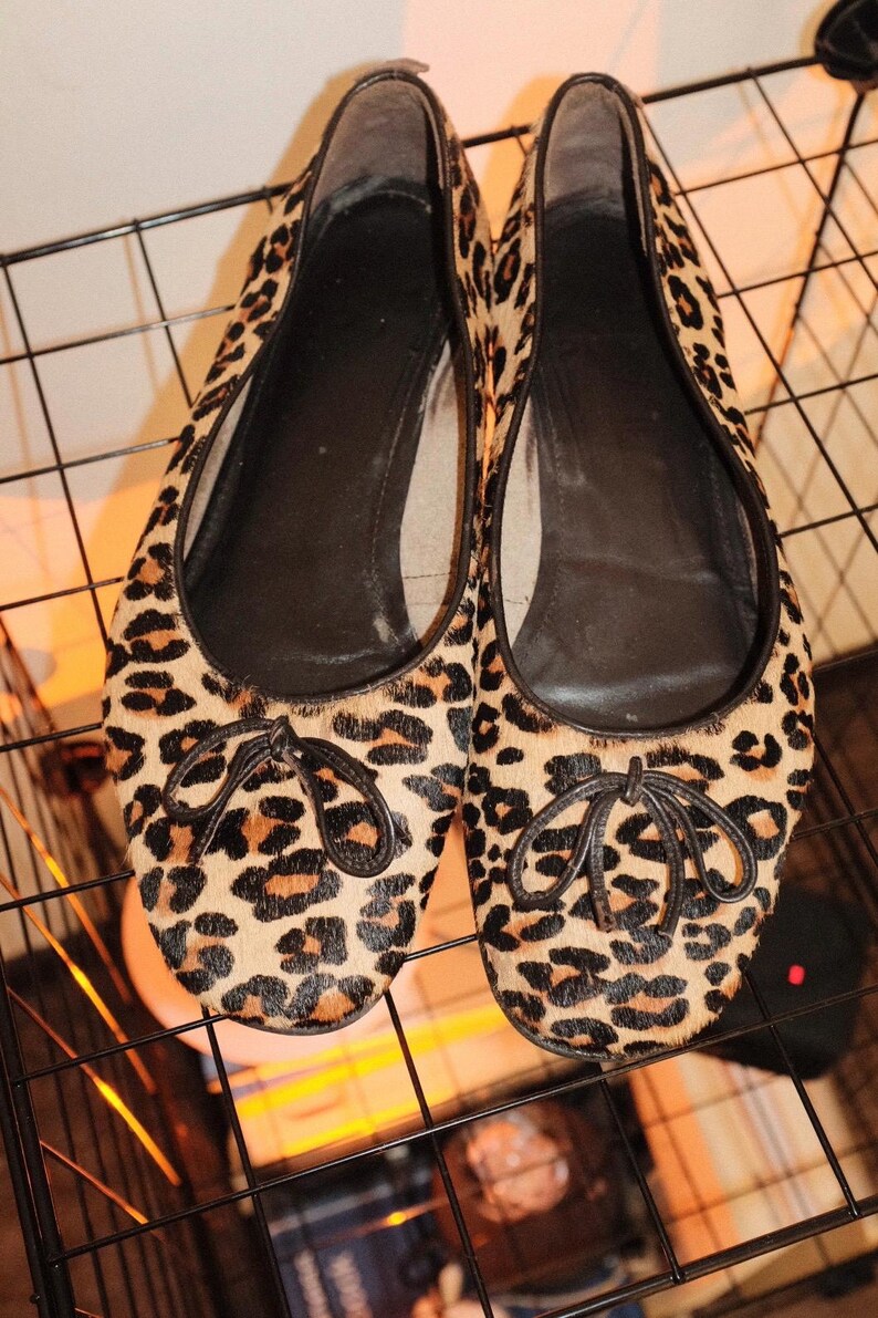 Y2K Leather & Wool Zebra Print Ballet Flats – Trendy Animal Print - Etsy