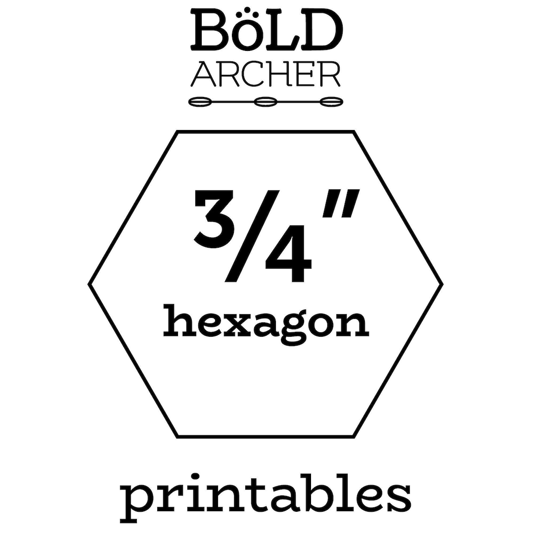 3/4 Inch Hexagon EPP Template - Etsy