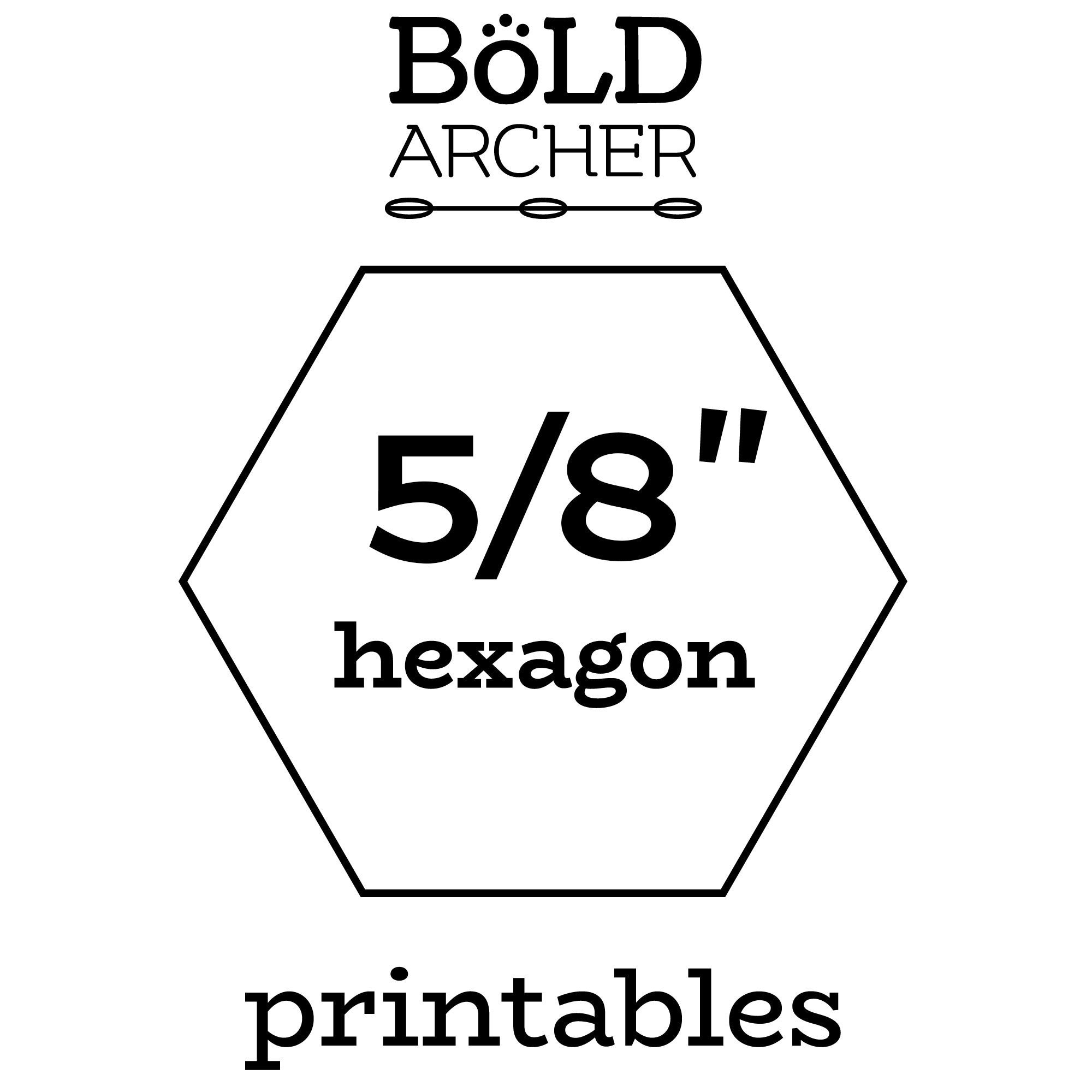 5/8 Inch Hexagon EPP Template - Etsy