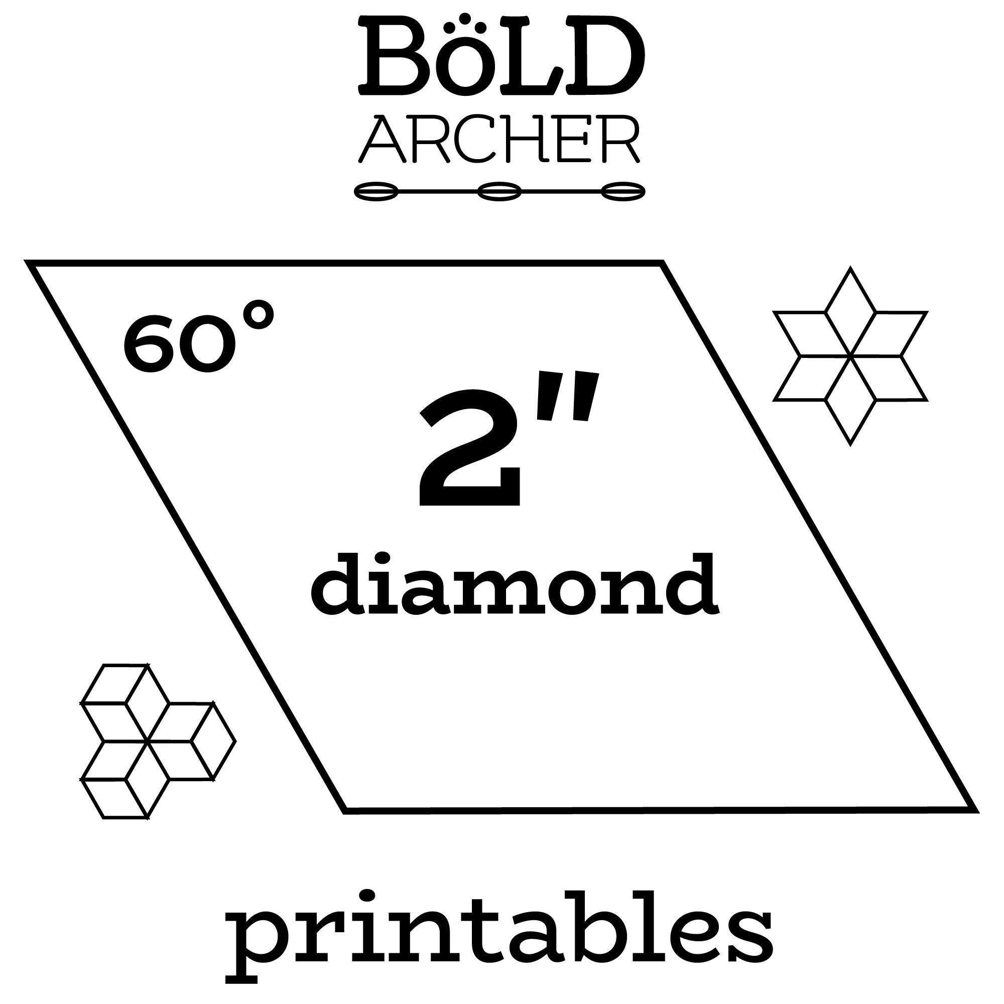 2 Inch 60 Degree Diamond EPP Template - Etsy