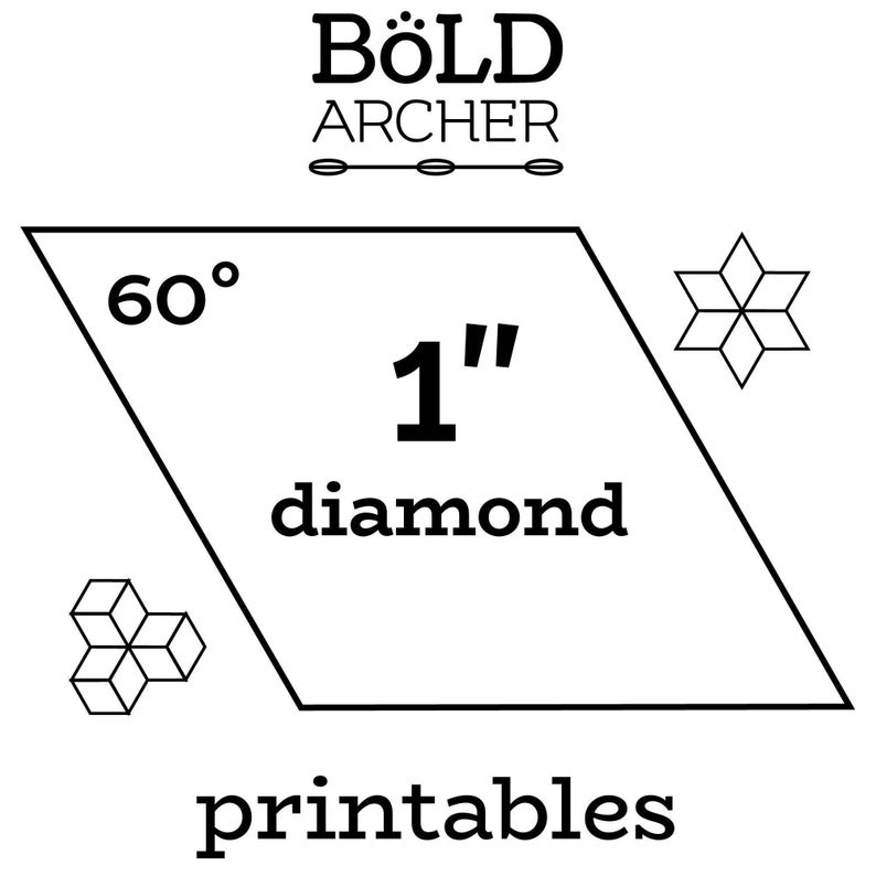 1 Inch 60 Degree Diamond EPP Template - Etsy