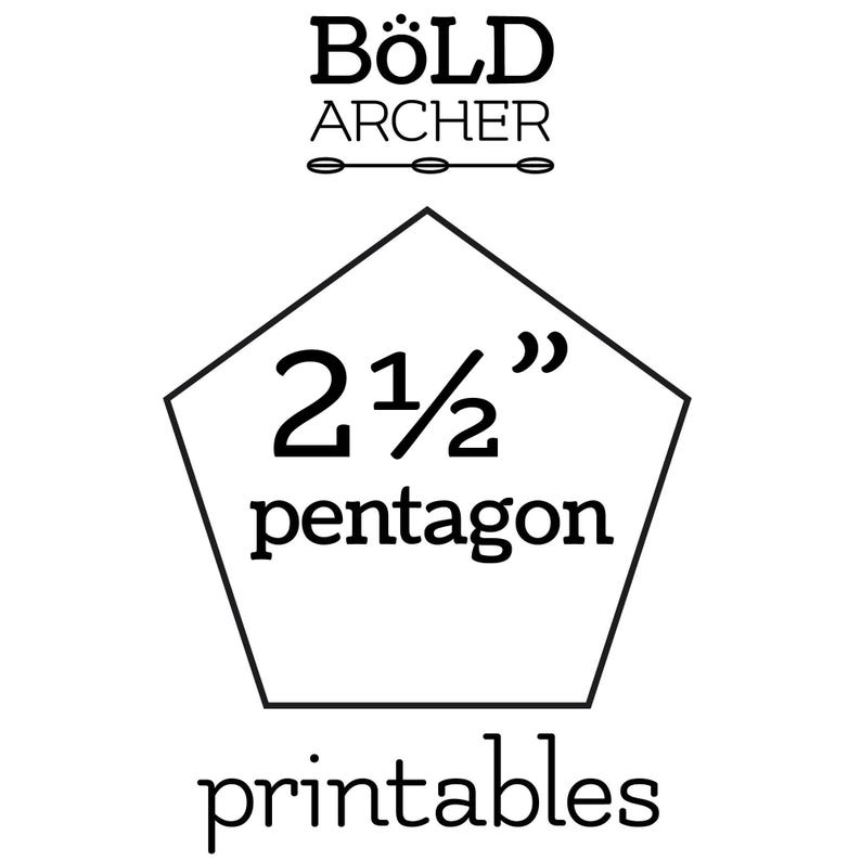 2.5 Inch Pentagon EPP Template - Etsy