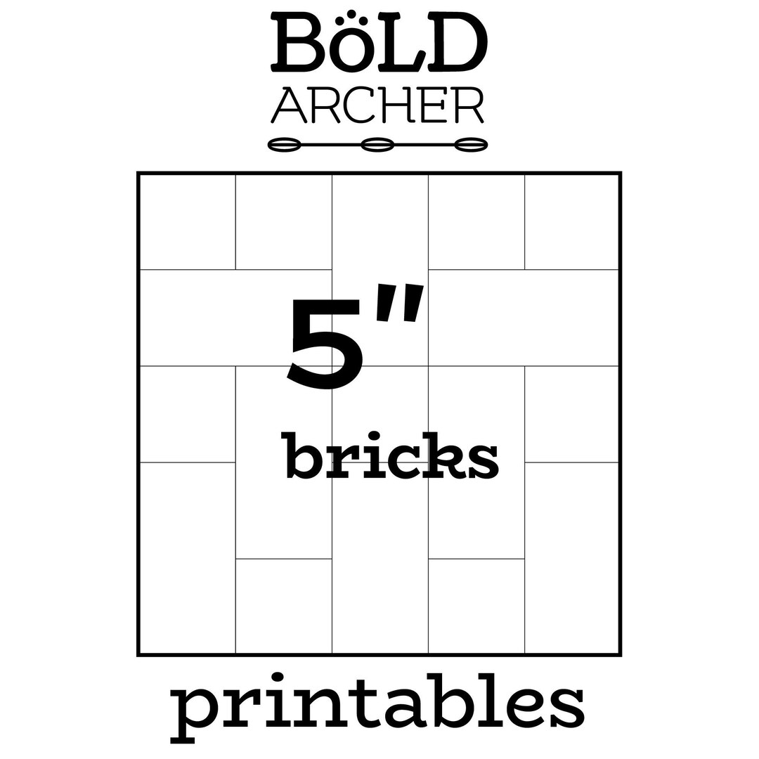 5 Inch Bricks Block EPP Template - Etsy