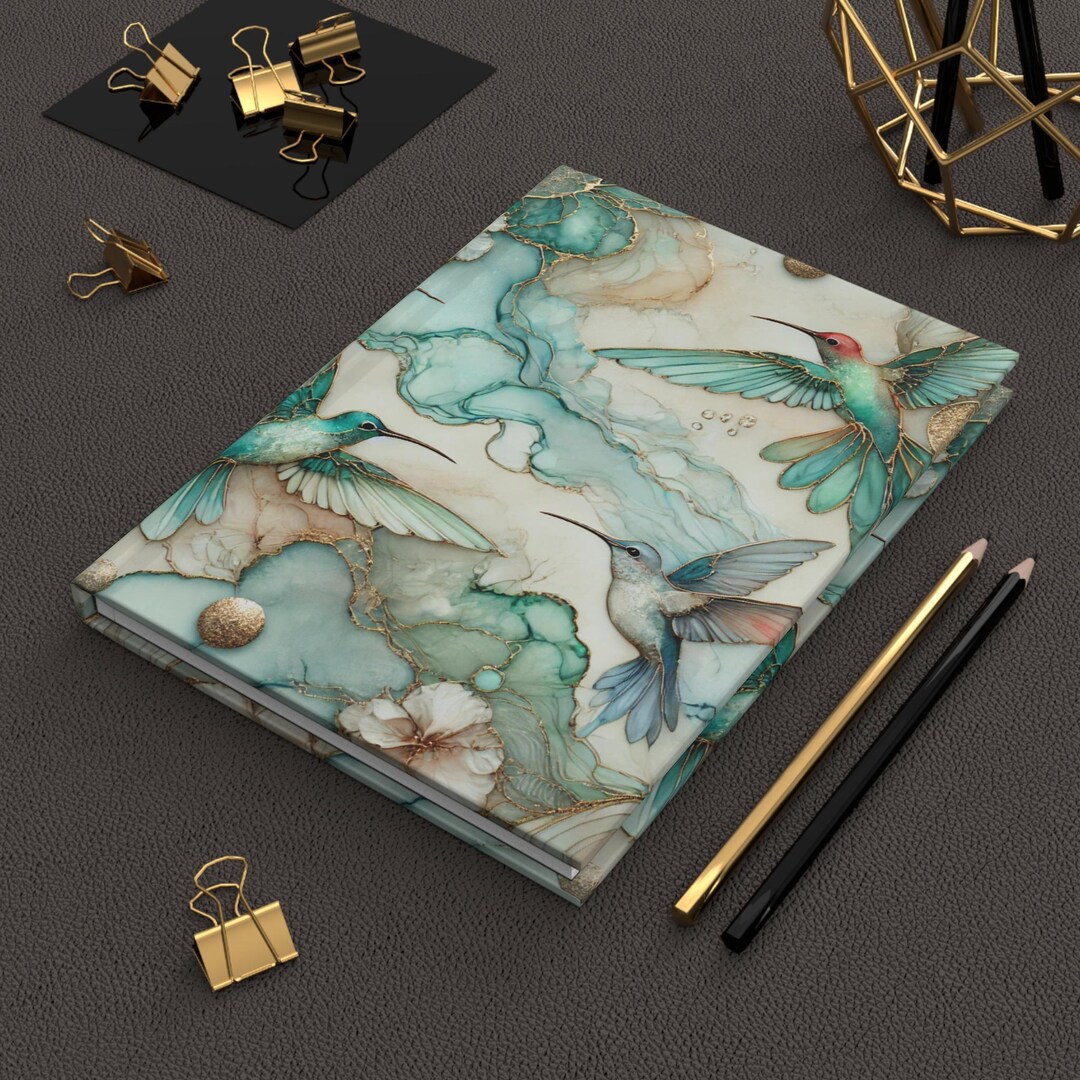 Personalized Hardcover Journal – Custom Nature-inspired Hummingbird ...