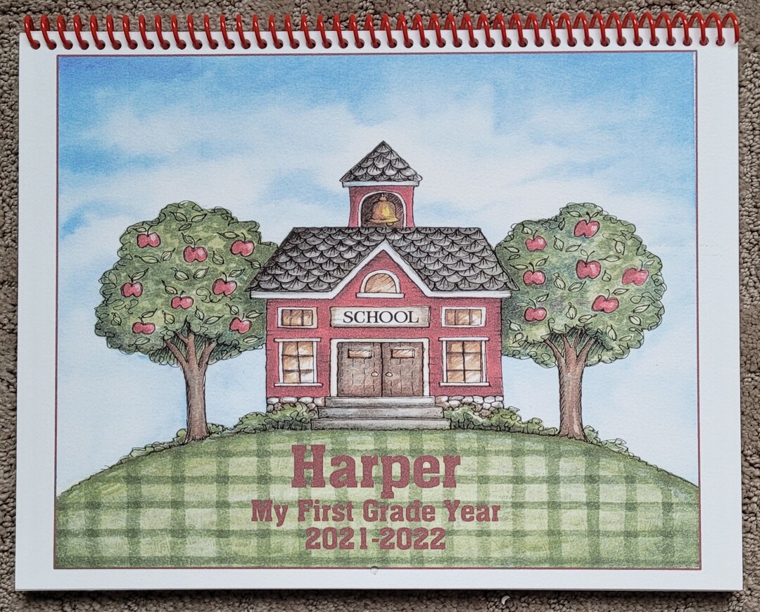 School Year Calendar and Journal ~ 12 Months for Boy or Girl - Etsy