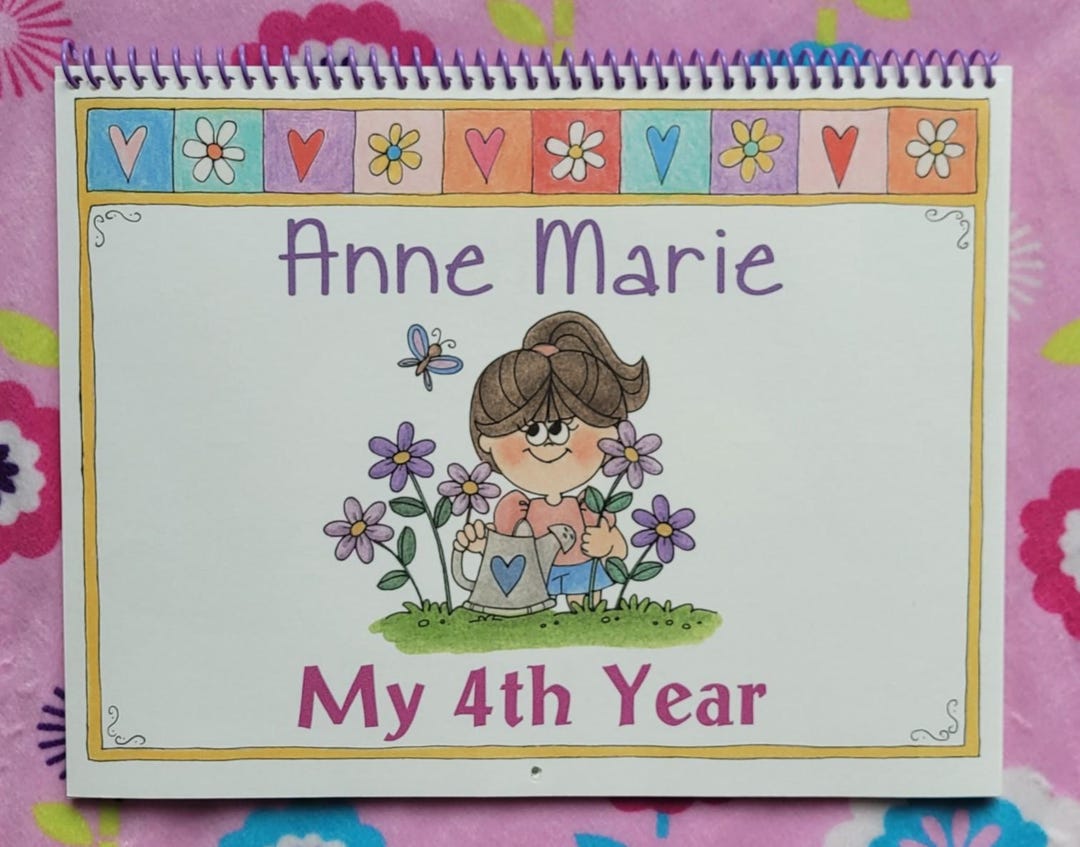 Sweet Little Girl Calendar ~ 12 Month Calendar - Personalized - Etsy