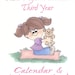 Little Girl Third Year Calendar and Memory Book 13 Month Calendar ...