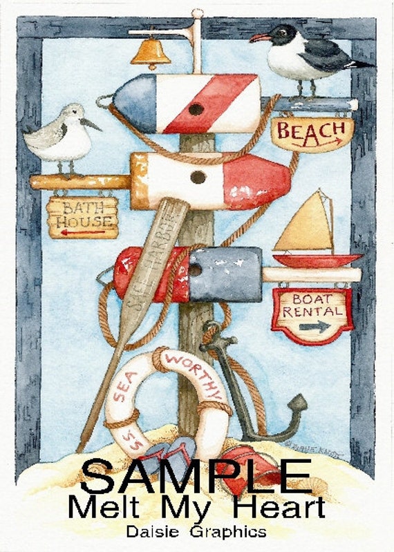 Items similar to Nautical Post Canvas Print on Etsy