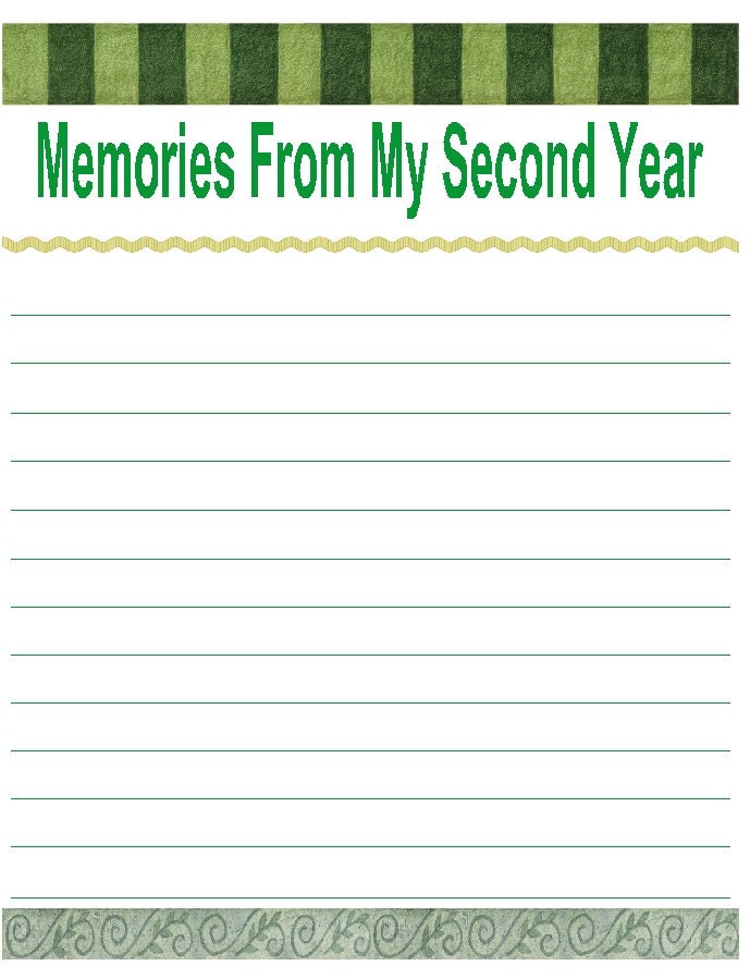 Little Boy Third Year Calendar and Memory Book 13 Month Calendar ...