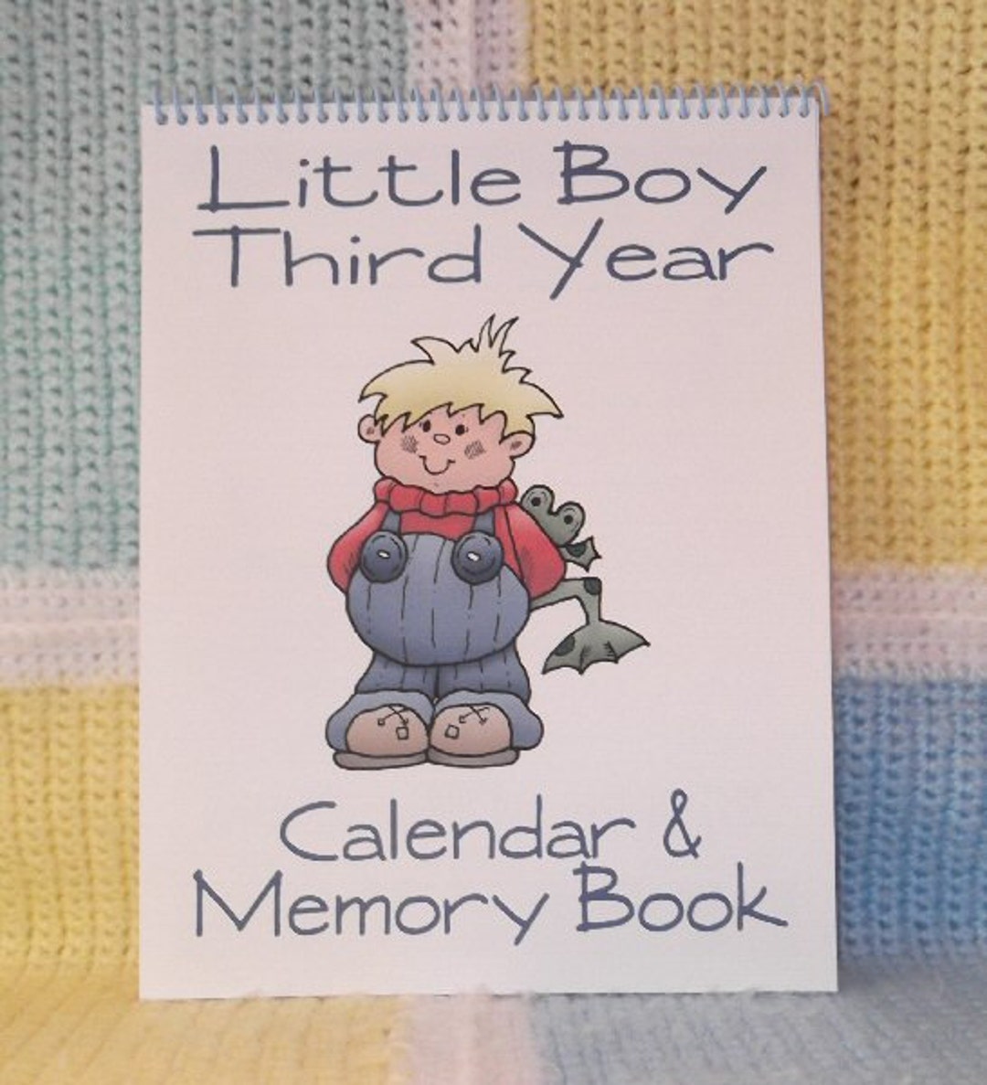 Little Boy Third Year Calendar and Memory Book 13 Month Calendar ...