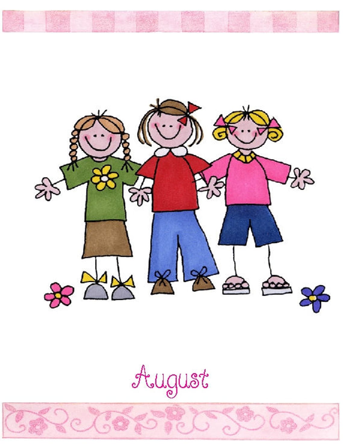 Little Girl Third Year Calendar and Memory Book 13 Month - Etsy