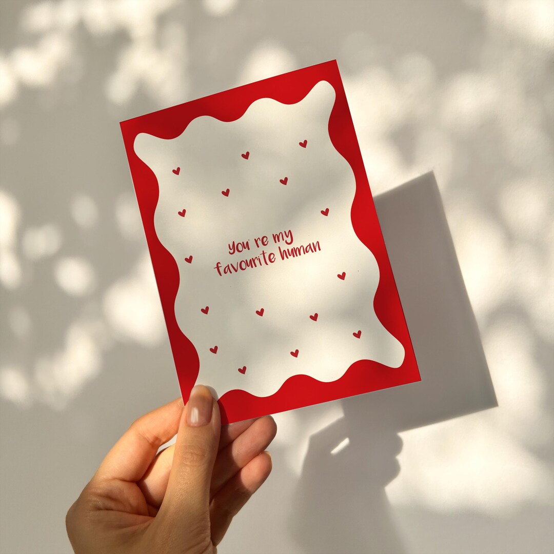 You're My Favourite Human - Minimalistic Valentines Card - Love Card ...