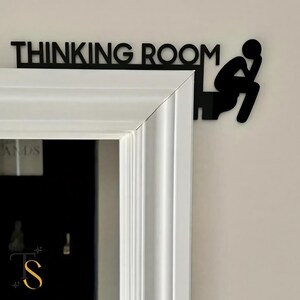 Modern Metal "thinking Room" Sign: Funny Restroom Wall Decor - Etsy