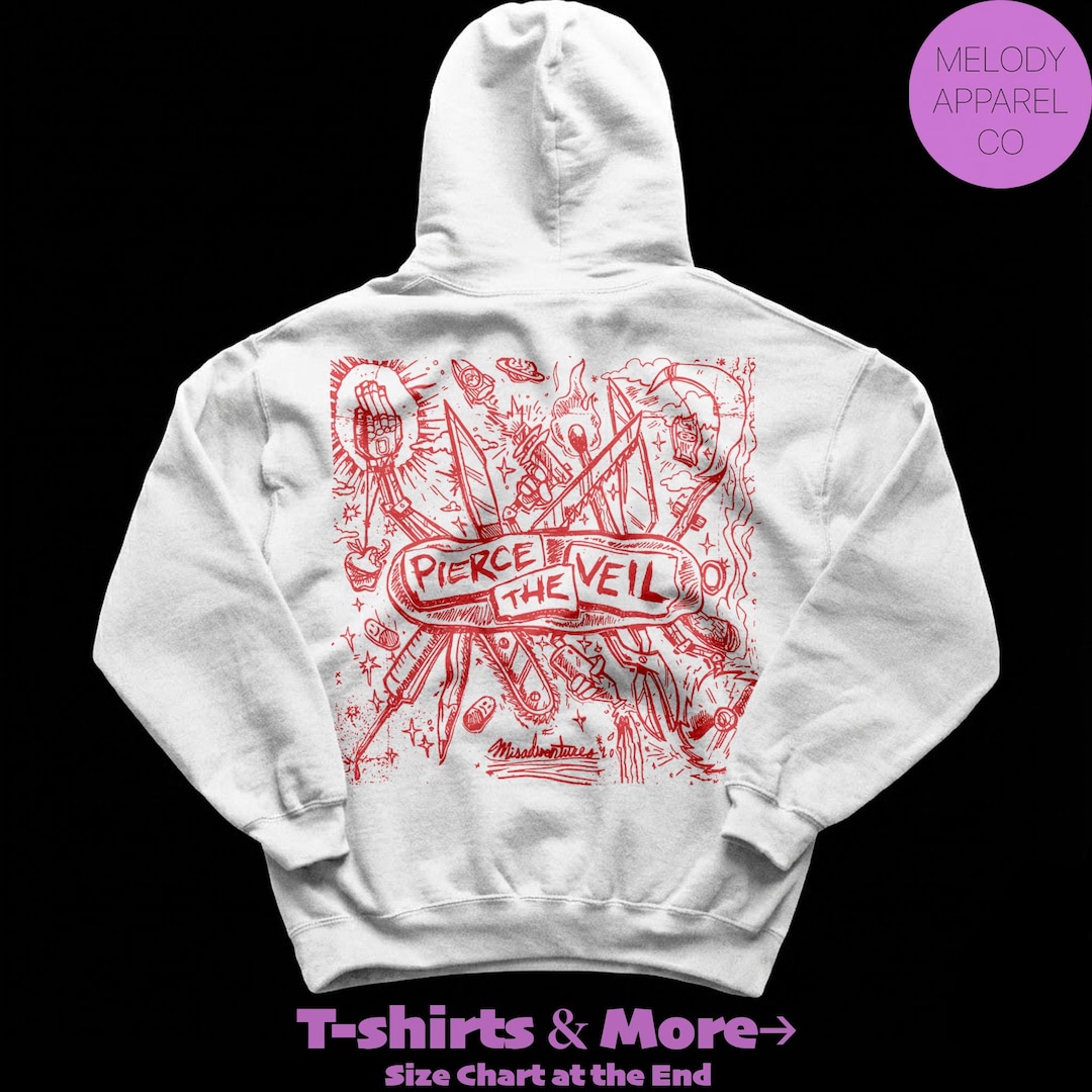 Pierce the Veil Hoodie, PTV Merch, Collide With the Sky, Band Hoodie ...
