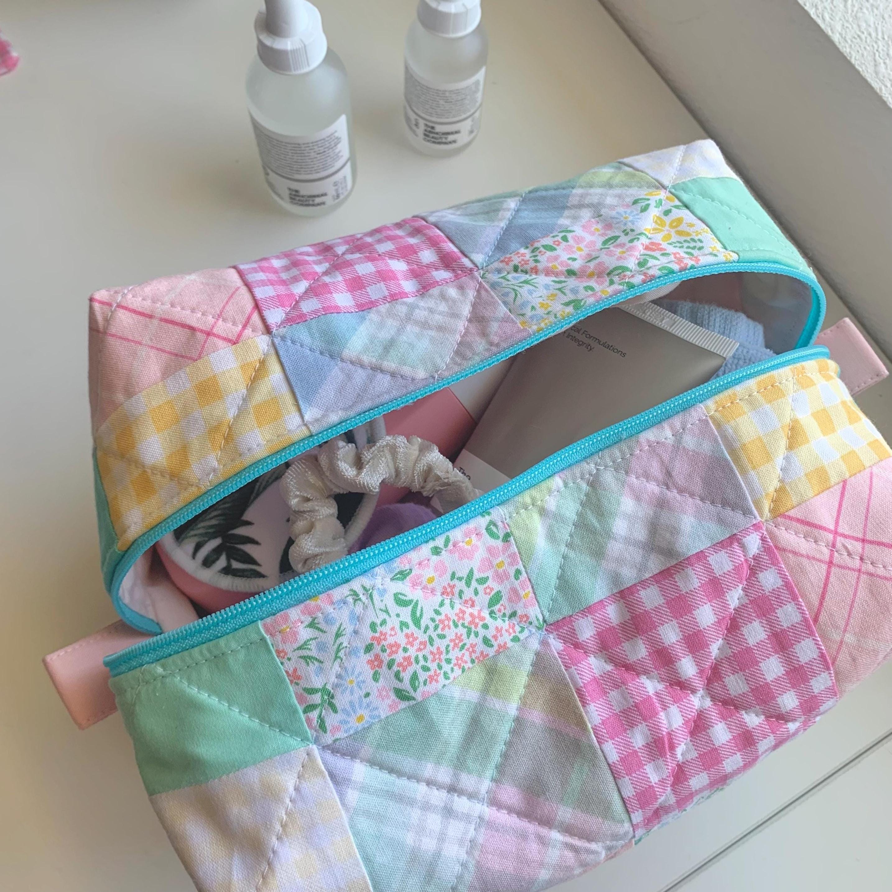 Handmade Quilted Patchwork Boxy Makeup Bag - Etsy