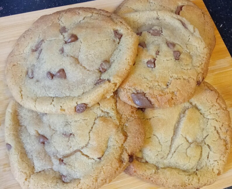 Giant Flat Chocolate Chip Cookies - Etsy
