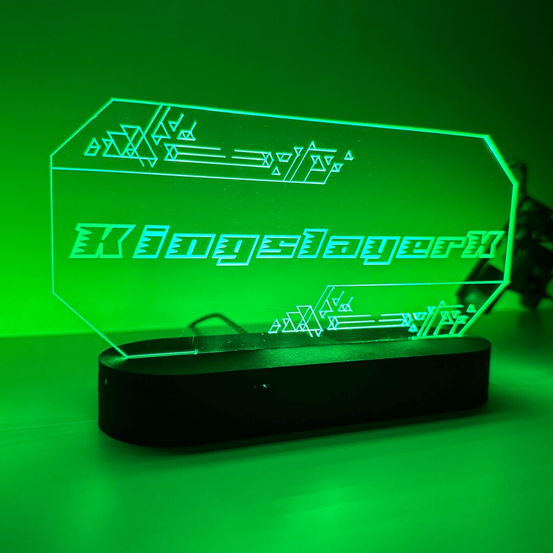 Personalized Gamer Tag Desk Lamp Light-custom Gamer Tag RGB Led Night ...