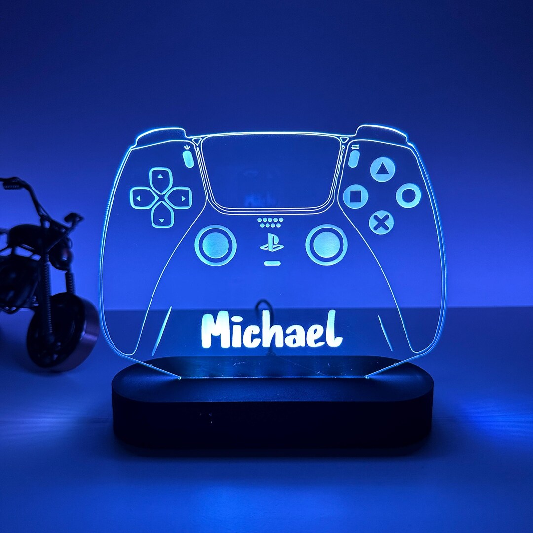 Personalized Video Game Controller Console Desk Lamp-custom Controller ...