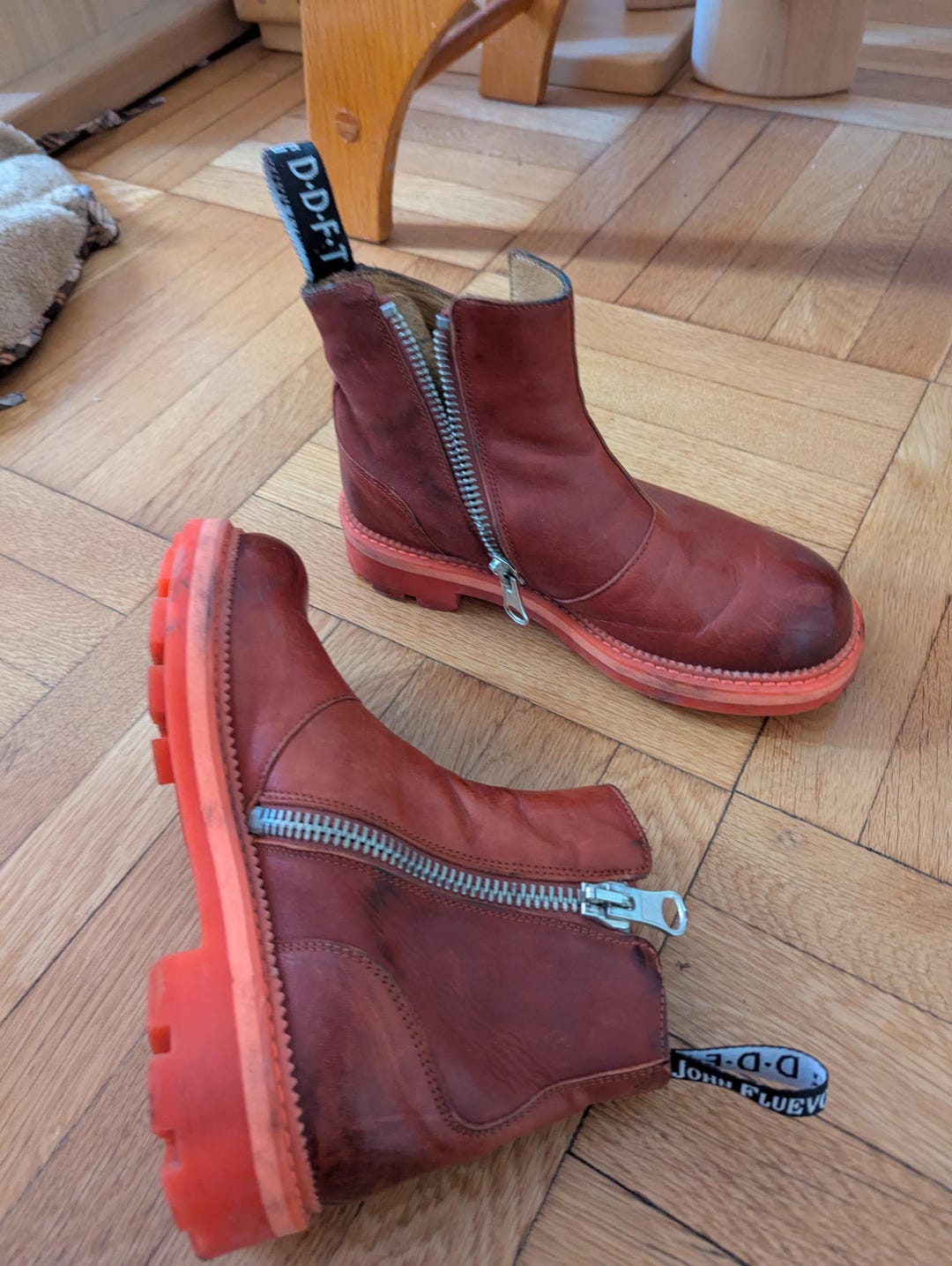 John Fluevog 7th Heaven #30 Orange Buckled Angel Boot Size 7 - Etsy