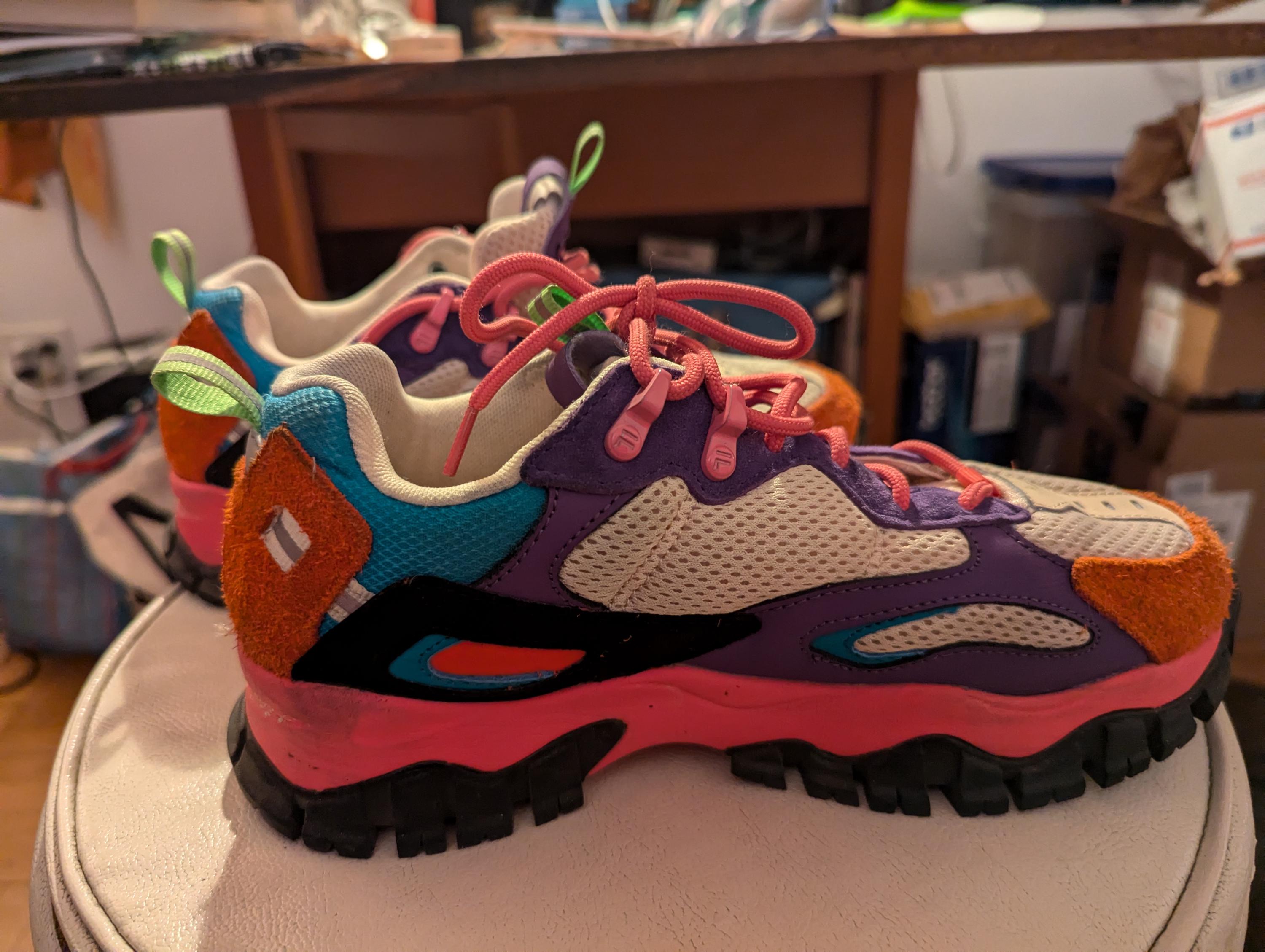 Retro Style Fila Multicolor Sports Shoes - Etsy