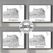 Custom City Map, Minimalist, Any Town, Any City, Personalized Map ...