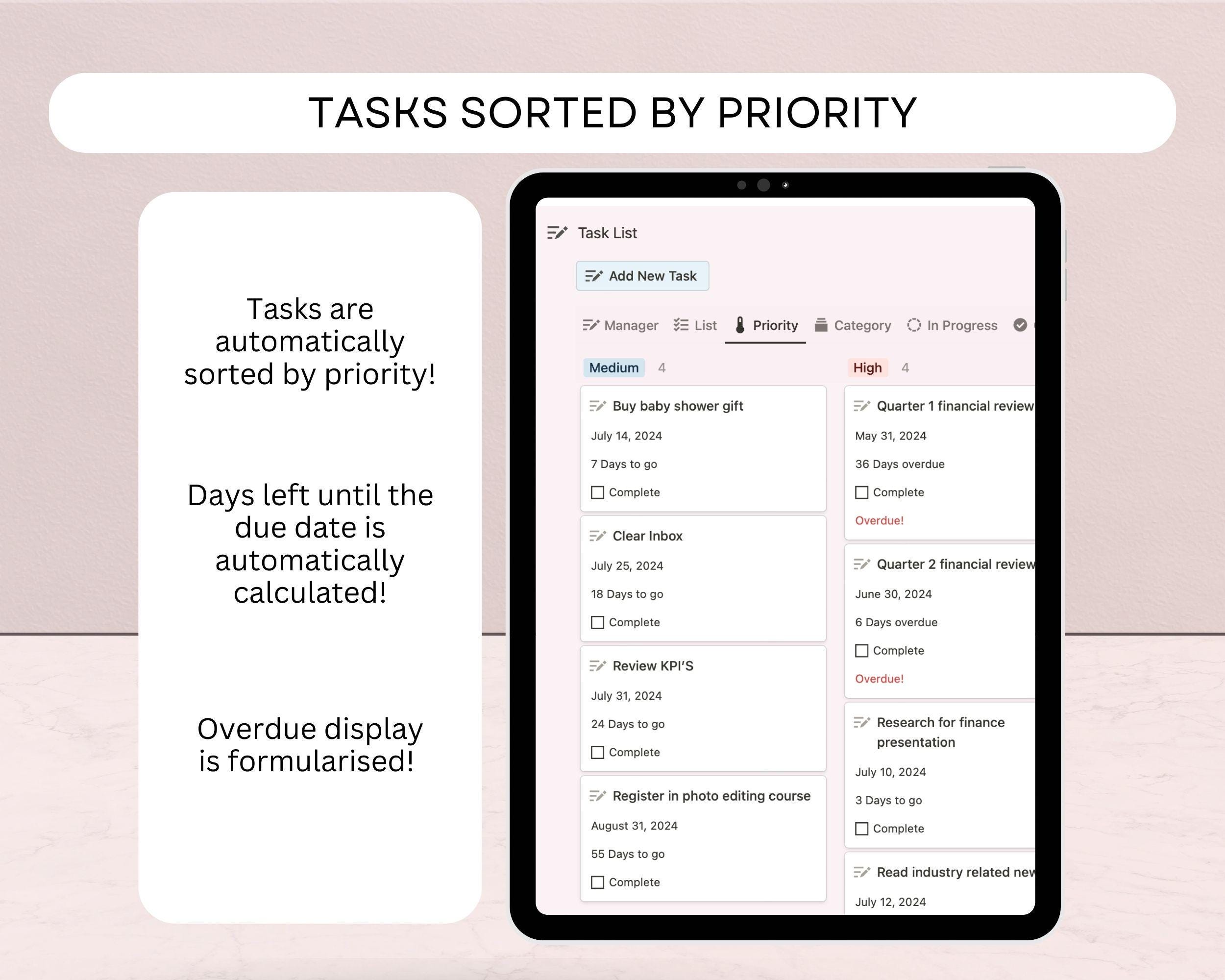 Notion Eisenhower Matrix Template Priority Matrix Decision Productivity ...