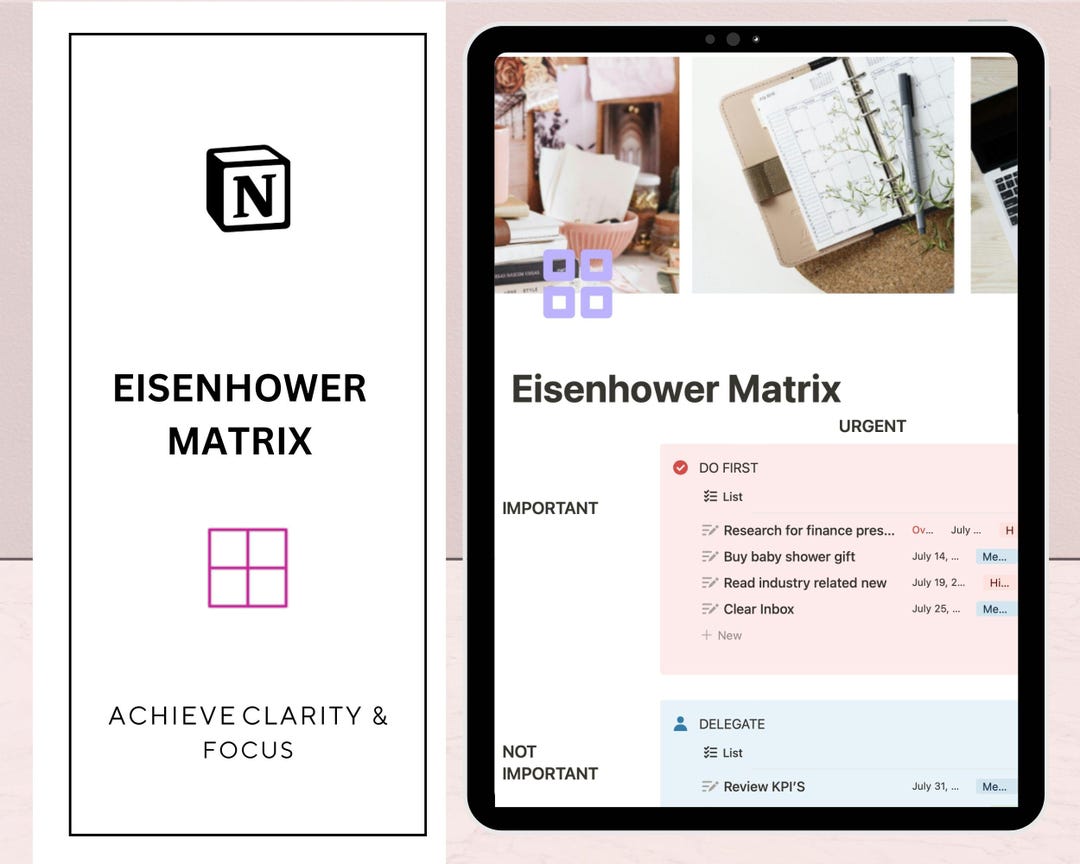 Notion Eisenhower Matrix Template Priority Matrix Decision Productivity ...