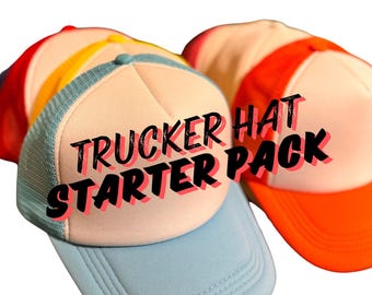 Custom Trucker Hat Bar Starter Kit Boujee Package Perfect for Hat Bars, Girls Night, Parties, Do ...