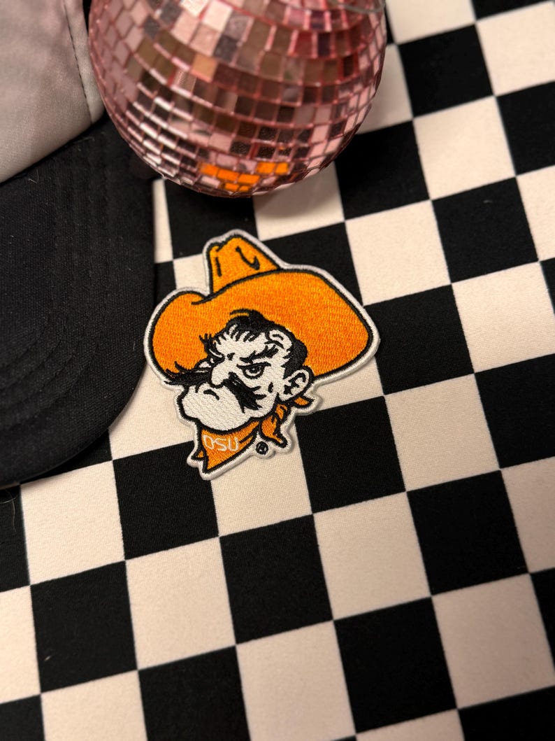 OSU Pistol Pete Retro Inspired Embroidered Patch Iron on Sew on Cowboys ...