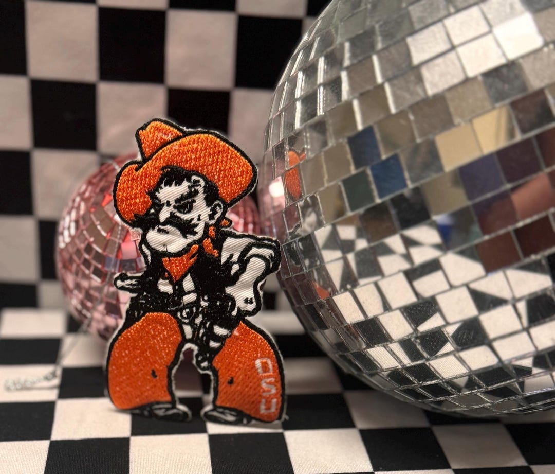 Retro OSU Cowboys Logo Inspired Embroidered Patch Pistol Pete retro ...