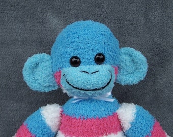 Sock Monkey Blue - Etsy