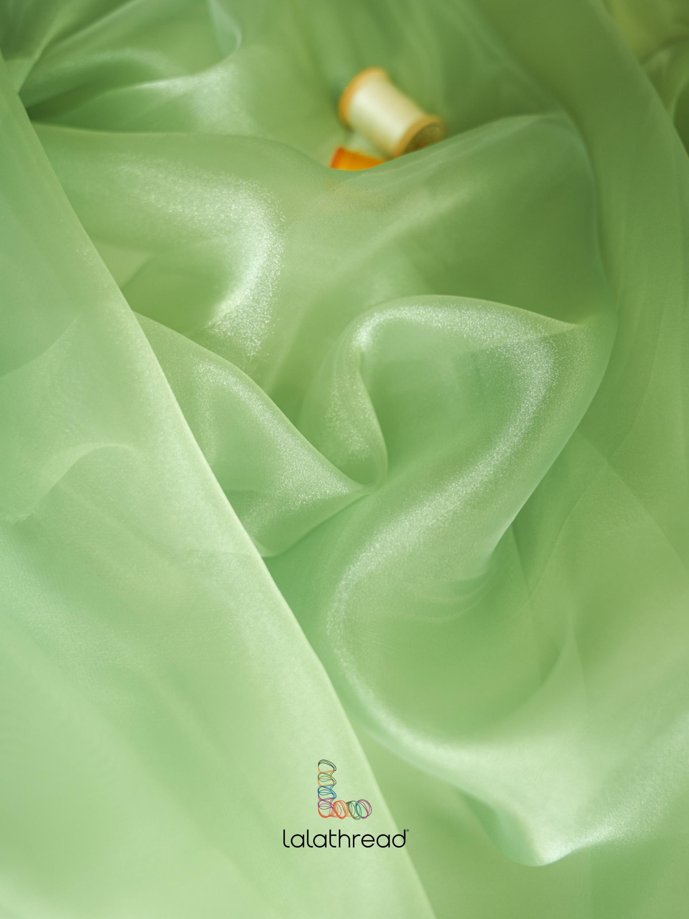 Sage Green Organza Fabric by the Yard, Shiny Sage Fabric, Sheer Organza ...