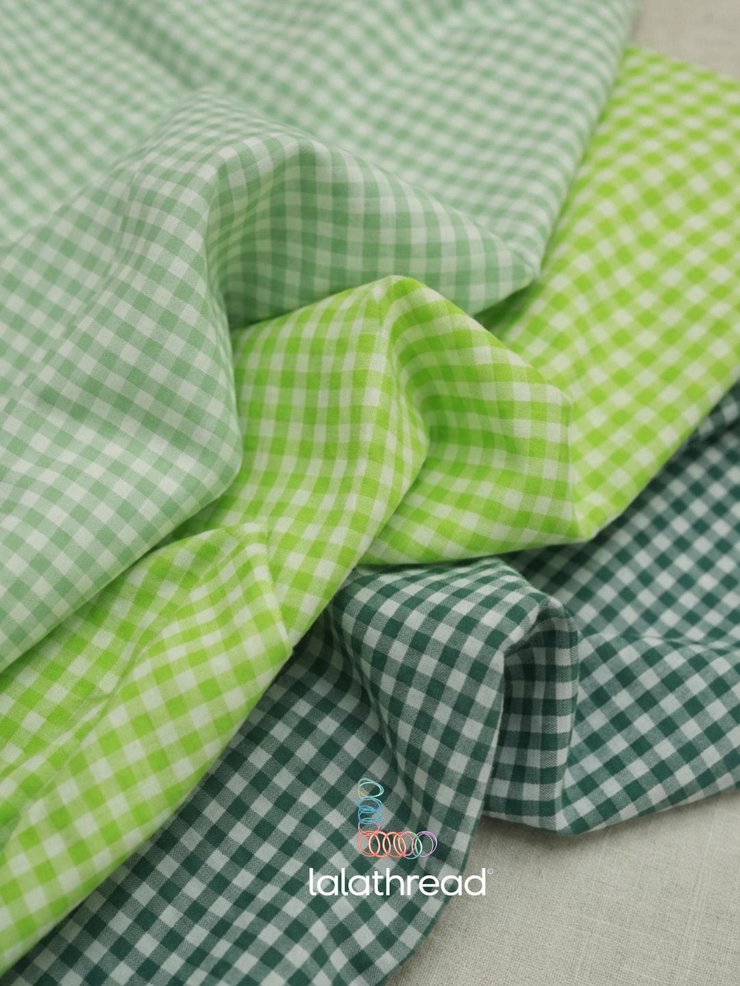 Soft Green Check Gingham Fabric, 1/8" Inch Check Cloth for Green ...