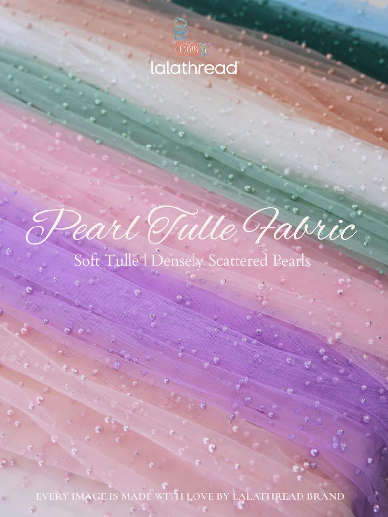Pearl Tulle Fabric, Sheer Beaded Tulle Mesh for Cathedral Veil, Wedding ...