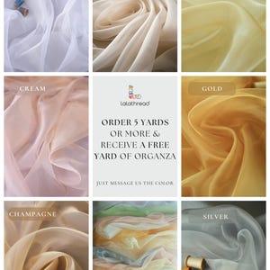 Sheer Organza Fabric by Yard, 60