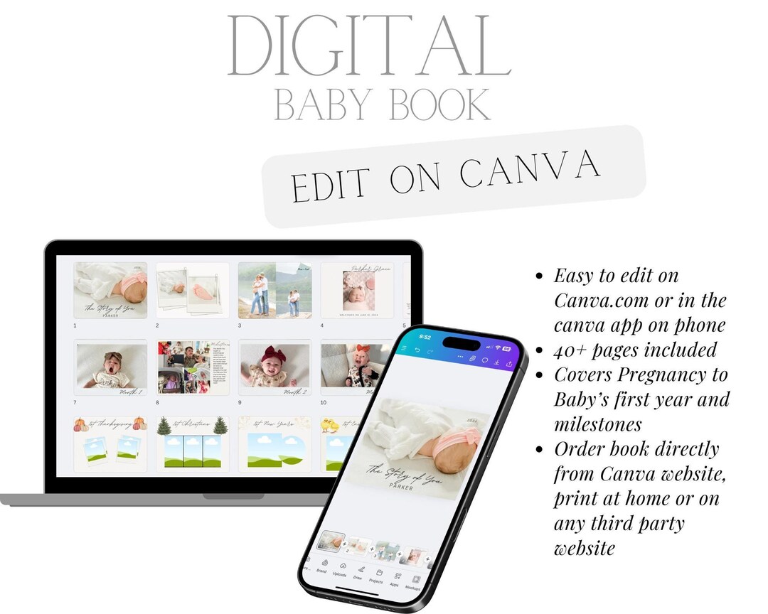 Digital Baby Book Using Canva - Etsy