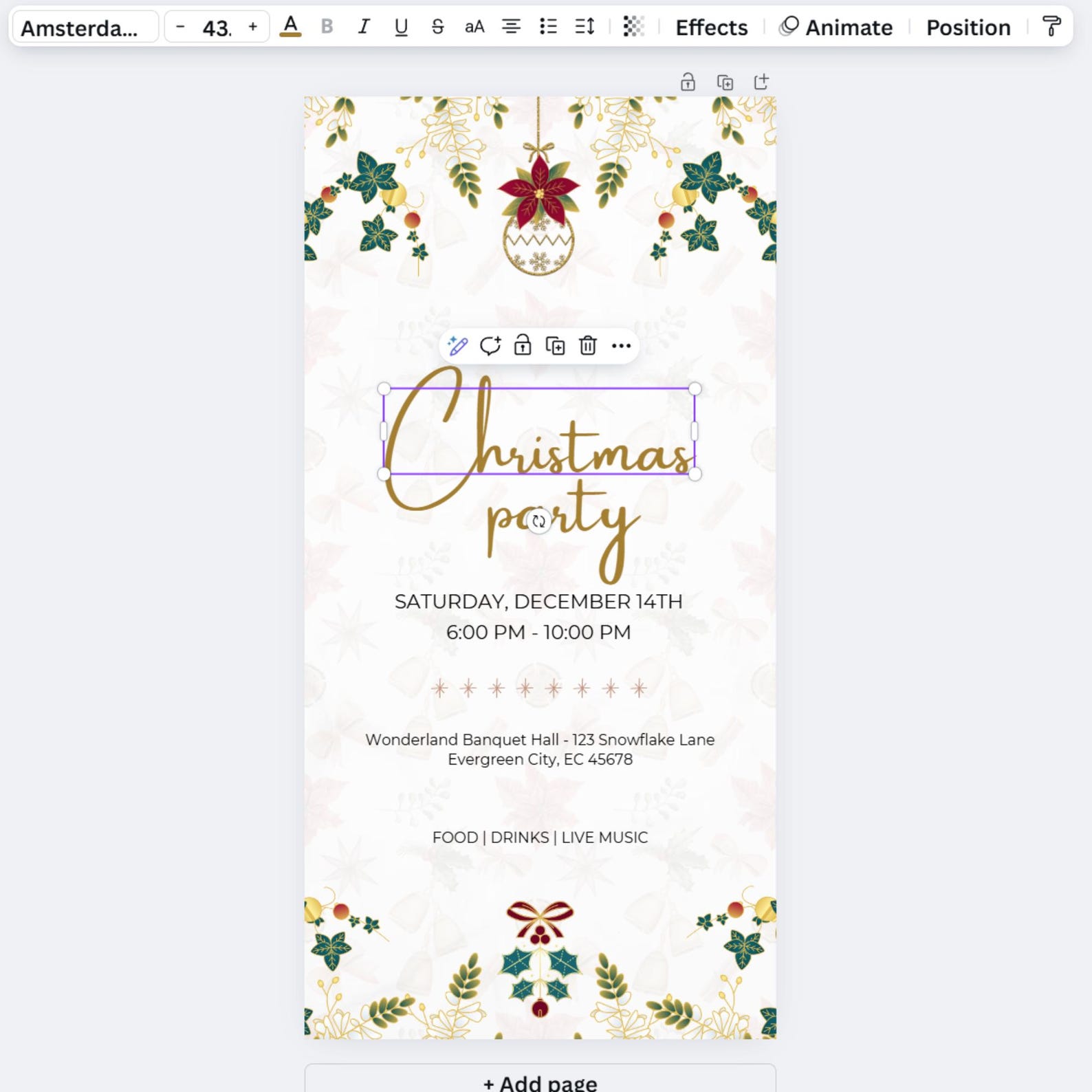 Editable Christmas Party Invitation Template - Etsy