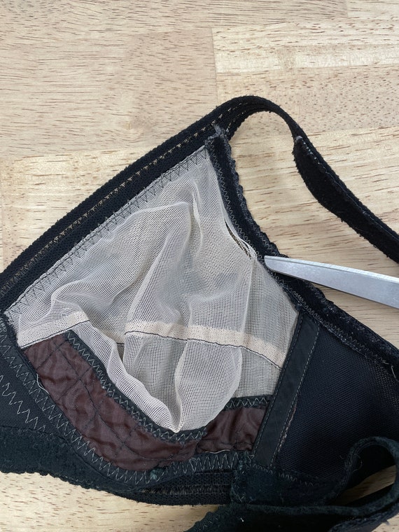 50s CHARMODE LACE bra 34 B / Charmode bra 1950s black… - Gem