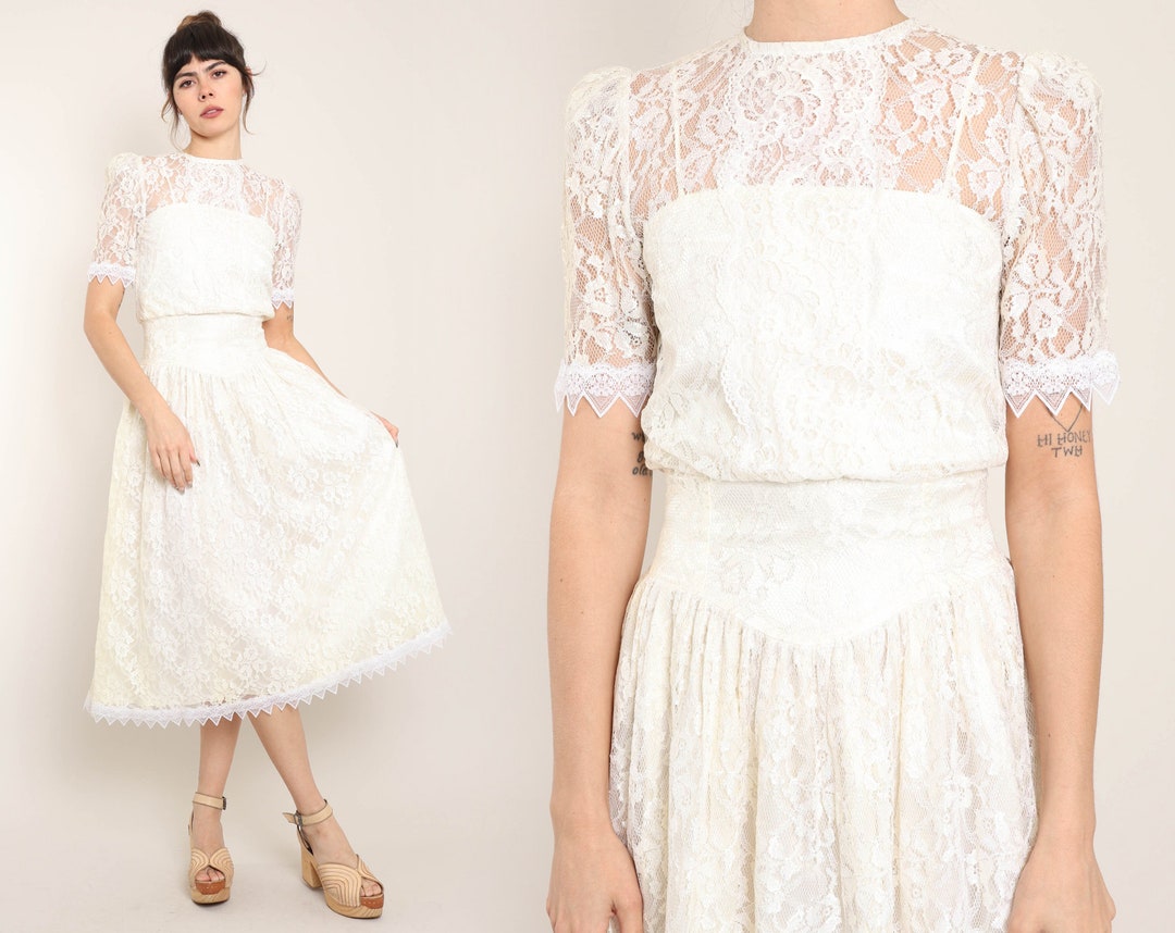 80s GUNNE SAX Edwardian Dress XS S / Gunne Sax by Jessica Mcclintock ...