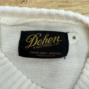 60s CHEERLEADER Sweater XS S / 1960s Dehen Sweater Red White Varsity ...